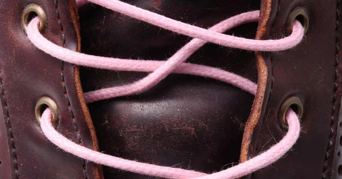 Pink Boot Laces Round Waxed Cotton - by Fort Belvedere – Gentleman's ...