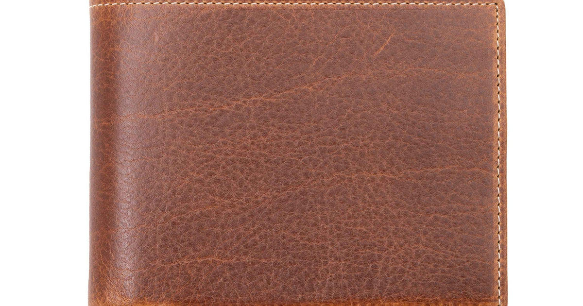 8 Card Slots Saddle Brown Bifold Wallet in Full-Grain Dumont Leather ...