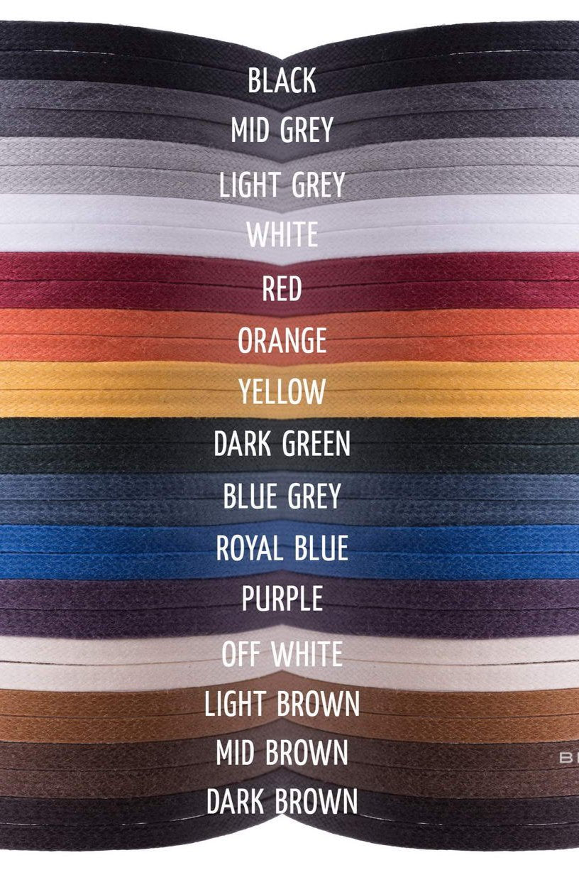 Yellow Boot Laces Round Waxed Cotton - by Fort Belvedere – Gentleman's ...