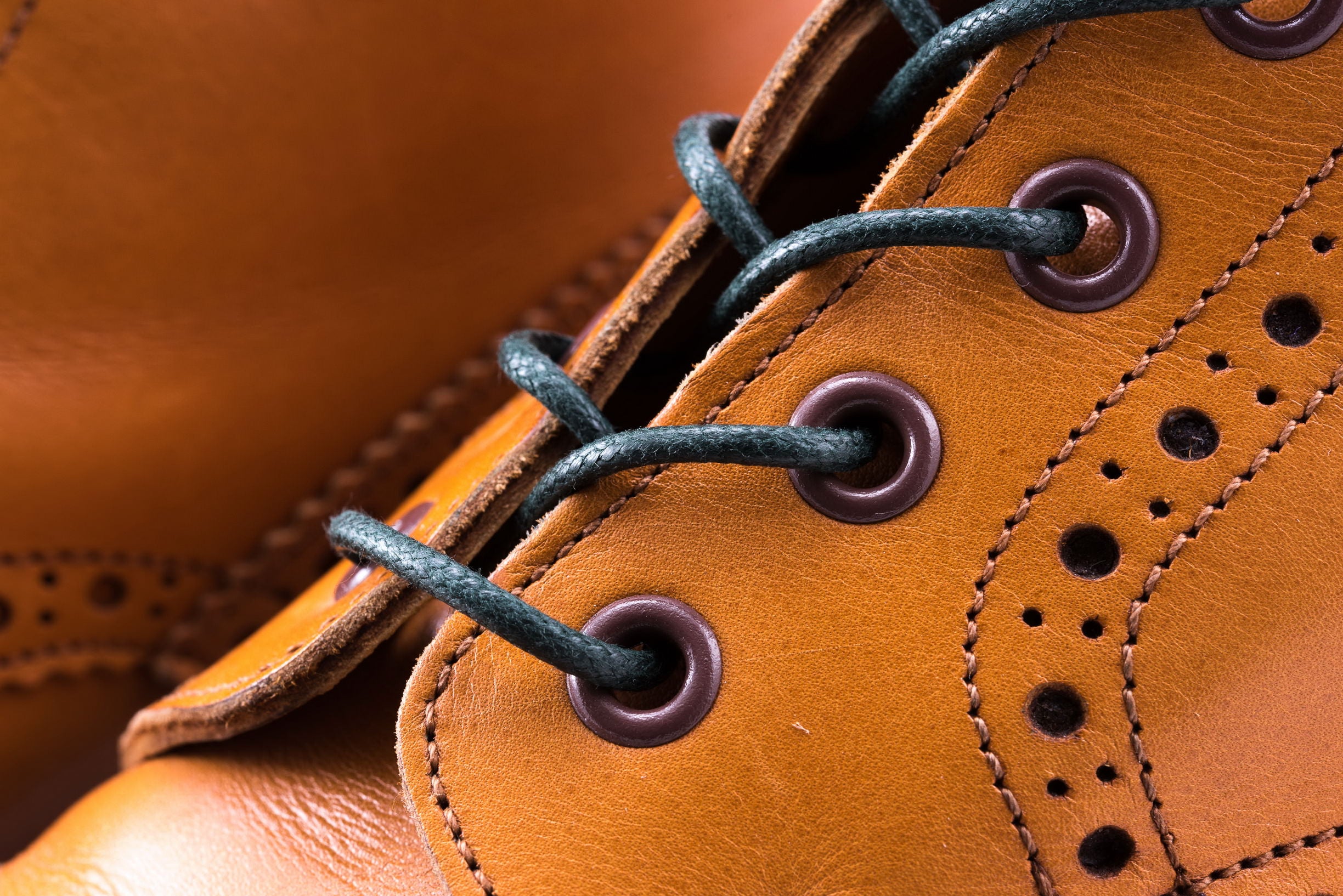 Dark Green Boot Laces Round Waxed Cotton - by Fort Belvedere ...