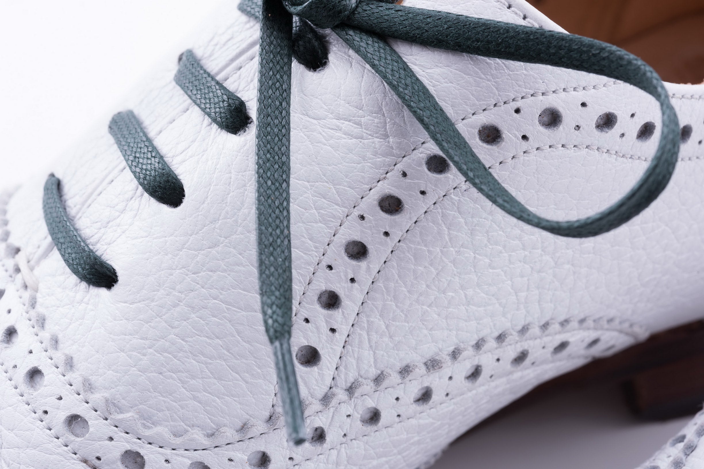 Dark Green Shoelaces Flat Waxed Cotton - Luxury Dress Shoe Laces by ...