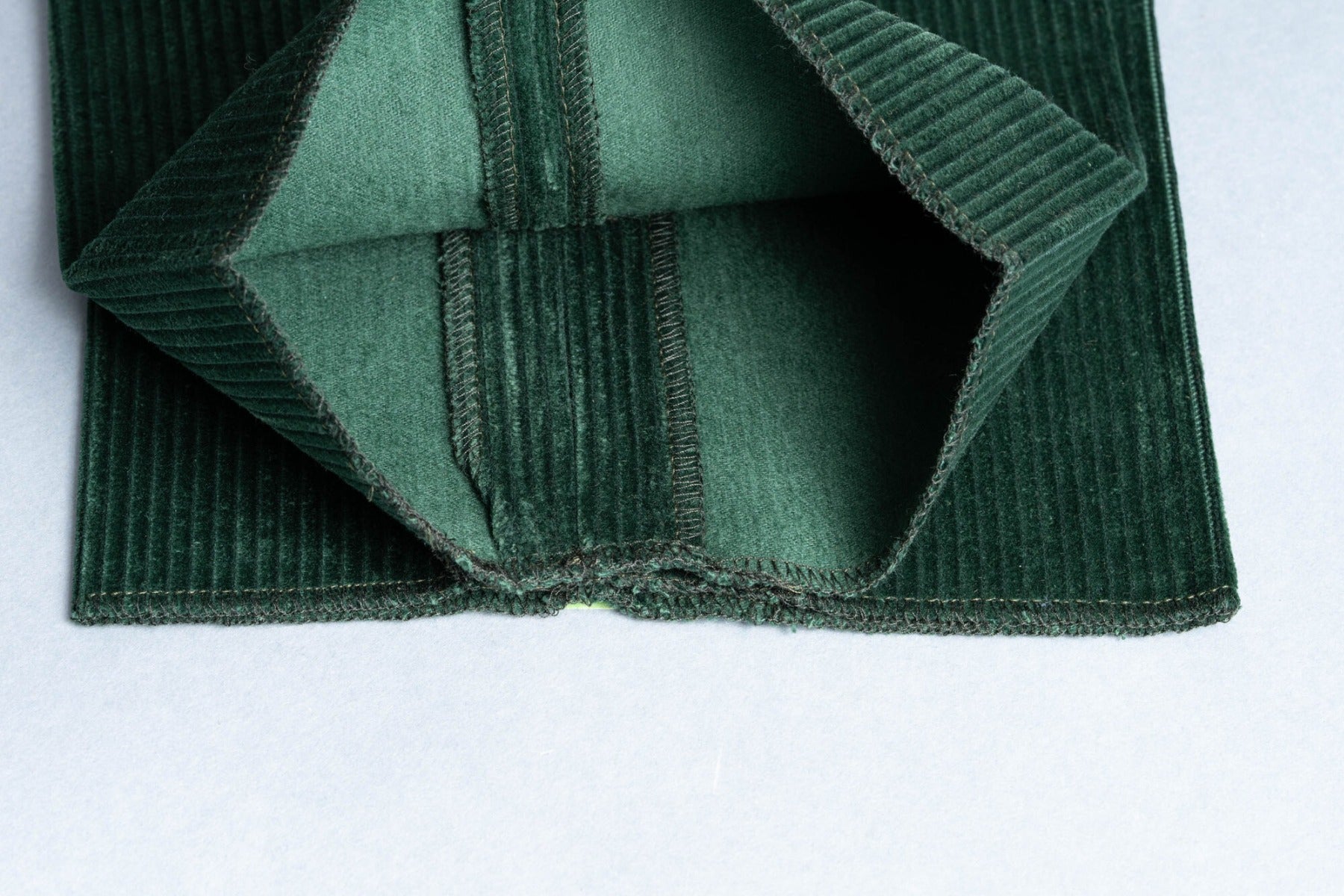 British Racing Green Corduroy Trousers - Stancliffe Flat-Front in 8 ...