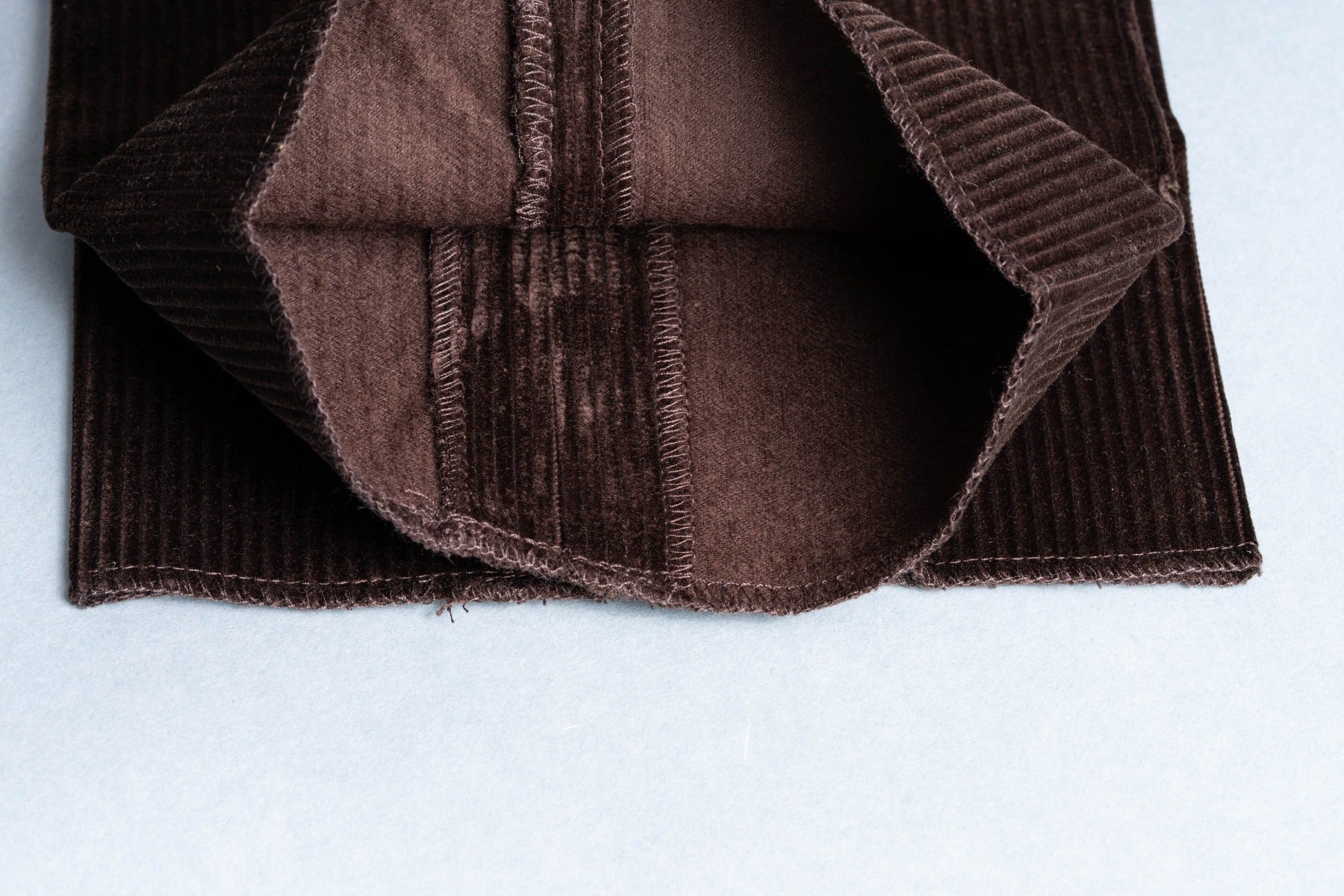 Dark Brown Corduroy Trousers -Stancliffe Flat-Front in 8-Wale Cotton by ...