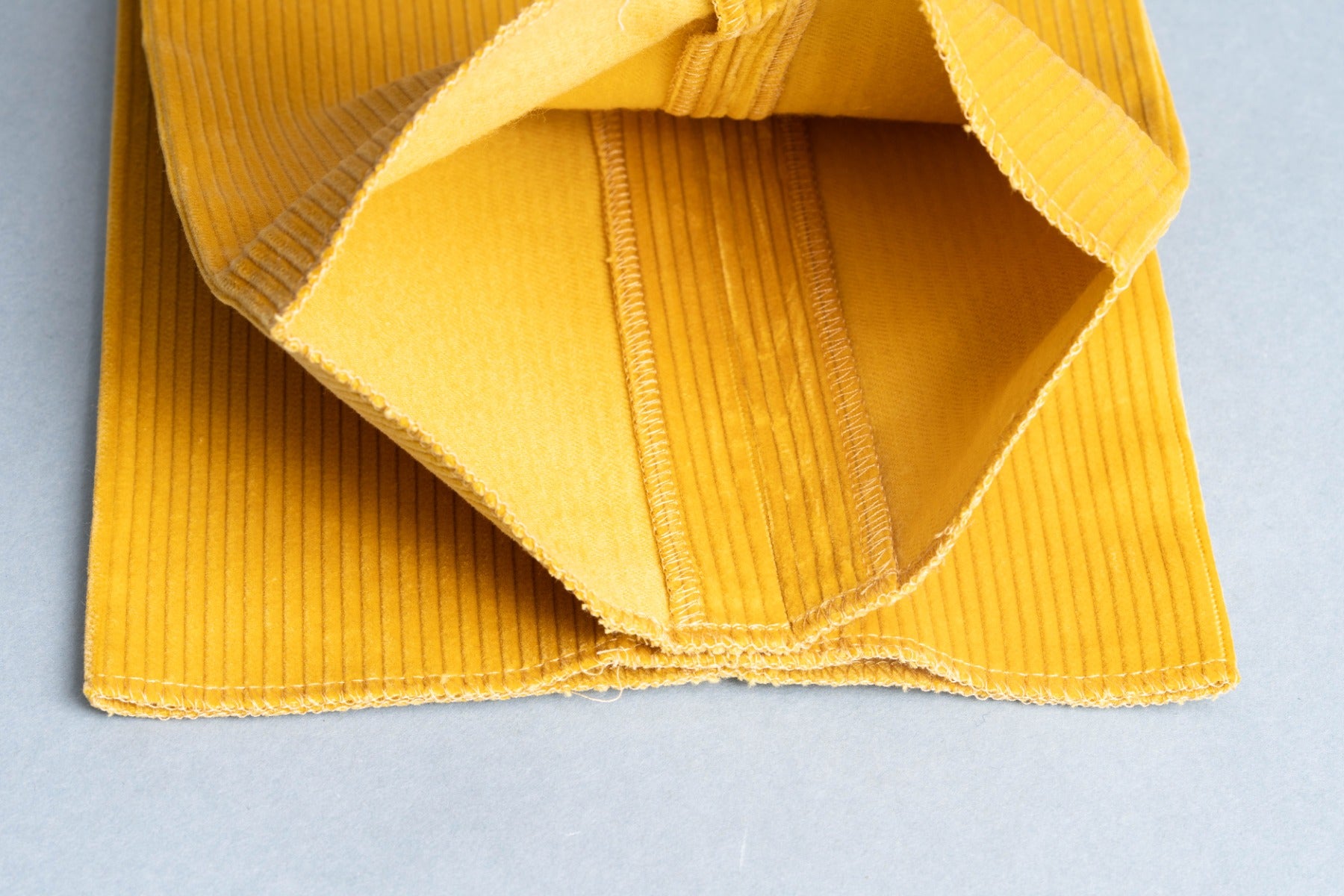 Goldenrod Yellow Corduroy Trousers - Stancliffe Flat-Front in 8-Wale ...