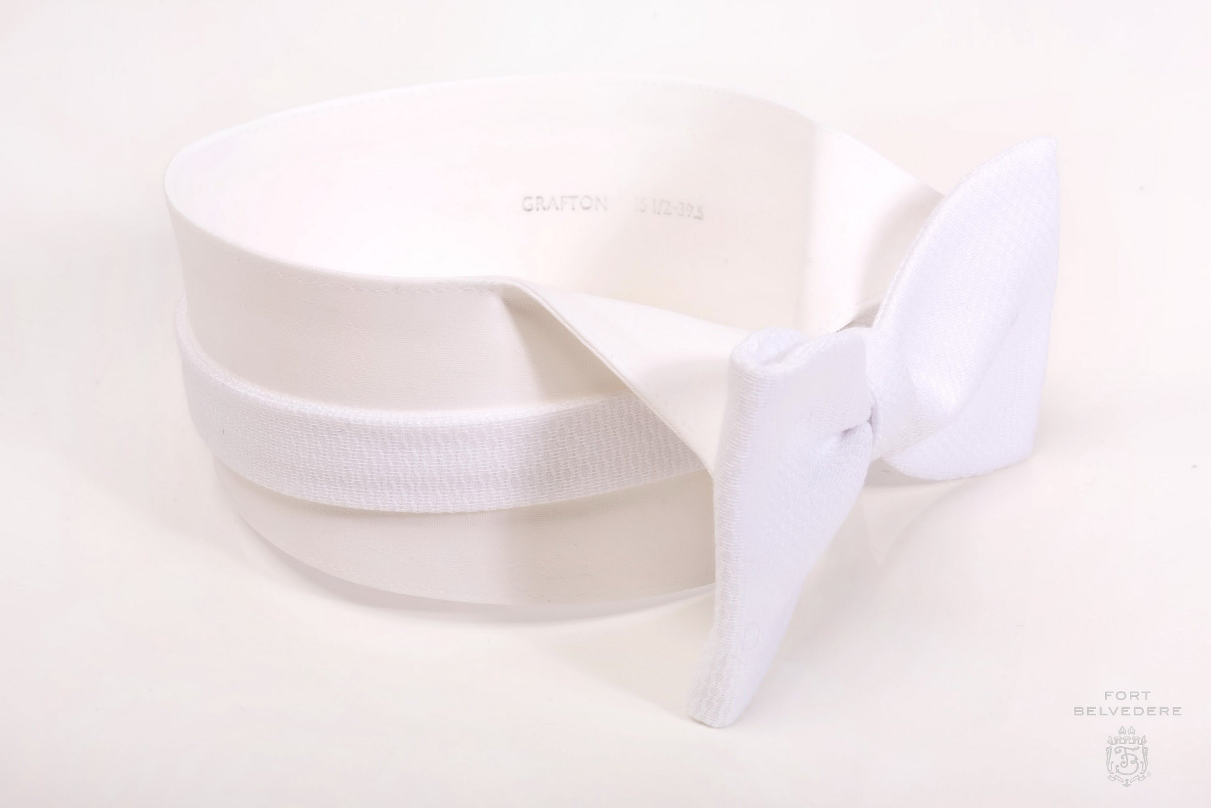 White Marcella Pique Single End Bow Tie - Fort Belvedere – Gentleman's ...